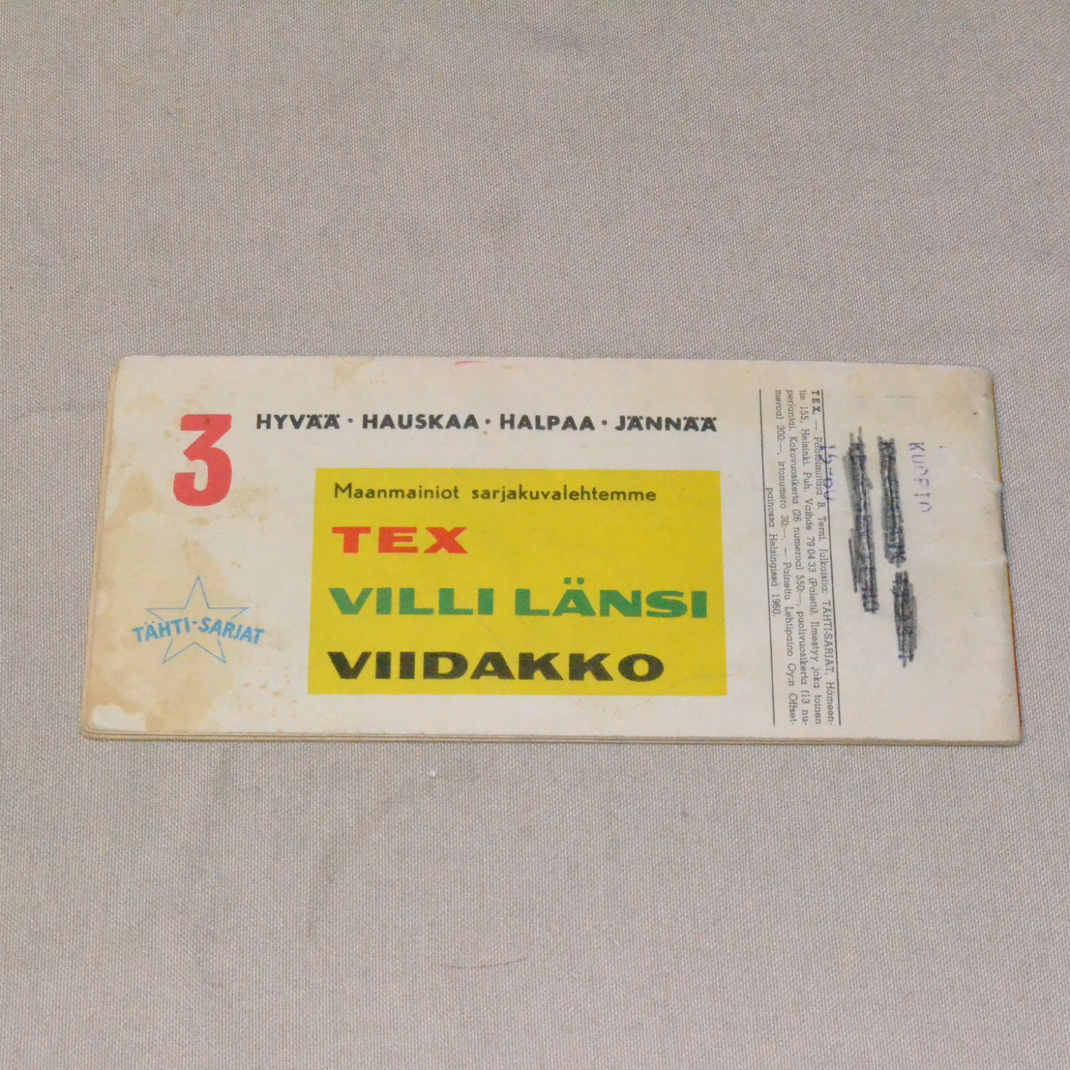 Tex liuska 08 - 1960 Vaarallinen yritys (8. vsk)