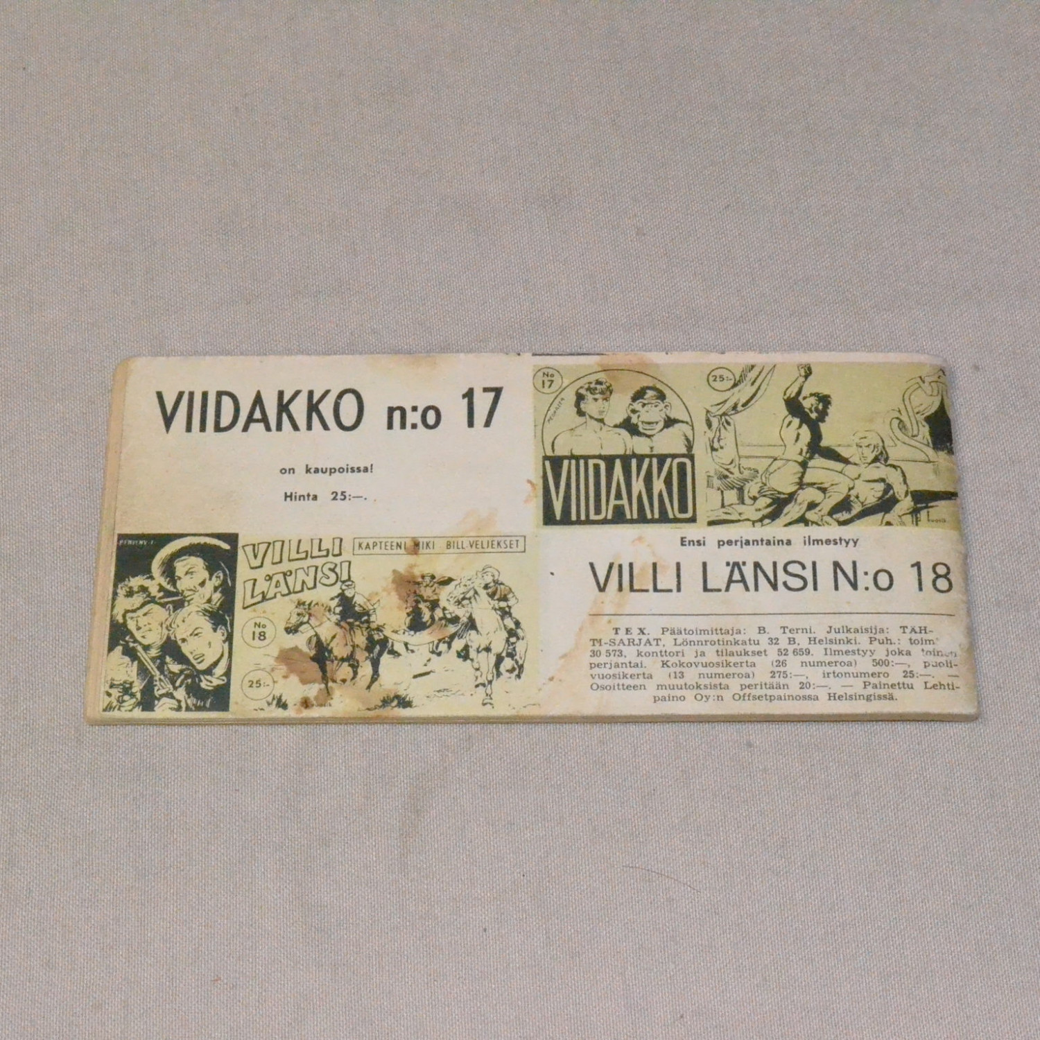 Tex liuska 17 - 1956 Taistelu temppelissä (4. vsk)