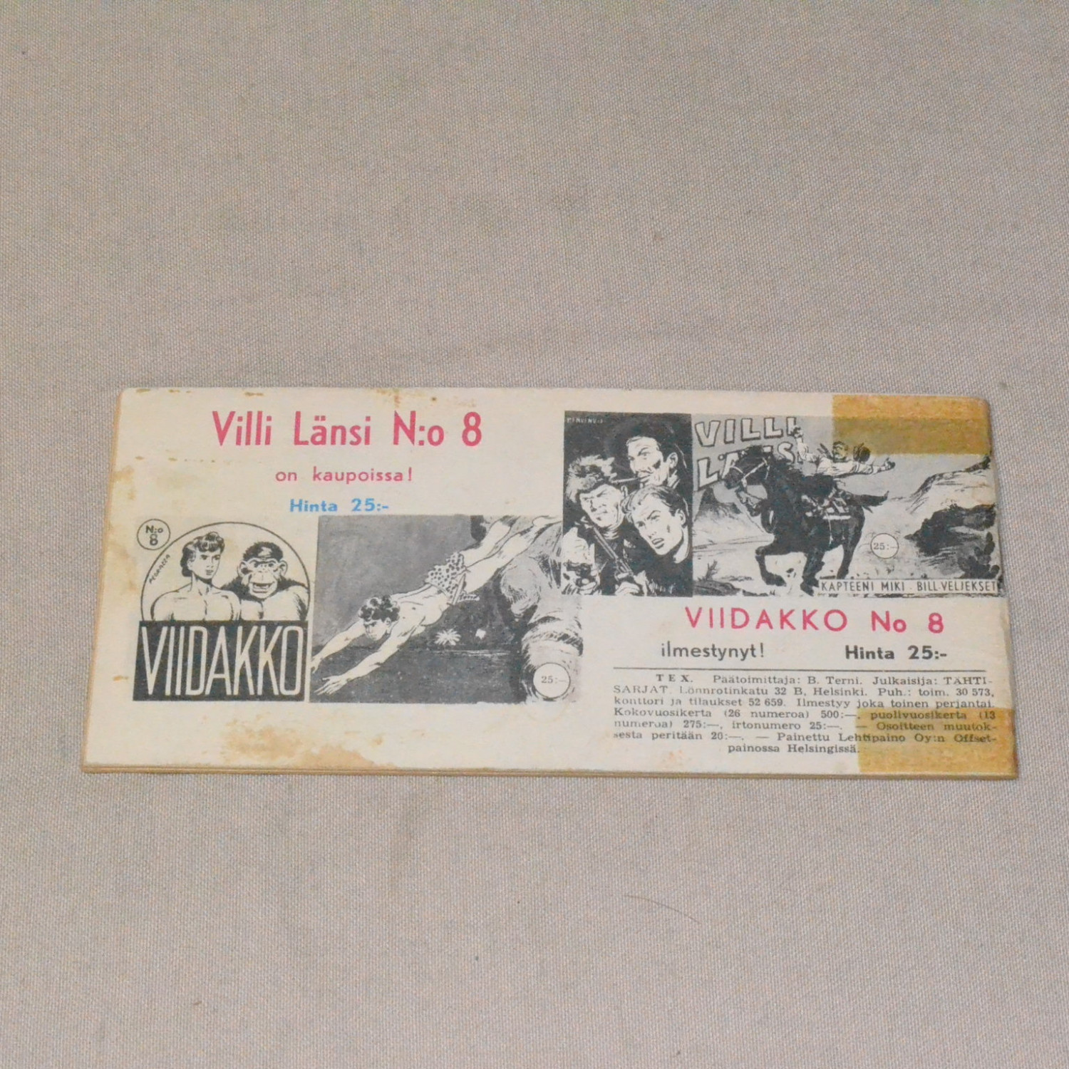 Tex liuska 08 - 1956 Ken Logan kaksintaistelija (4. vsk)