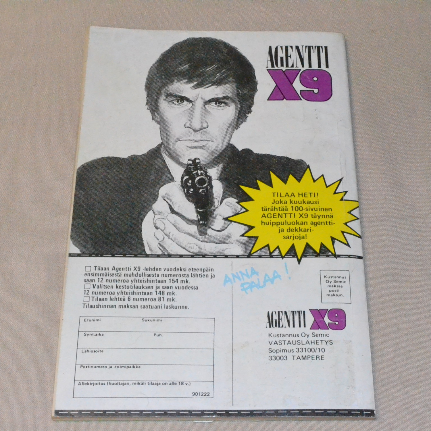 Agentti X9 12 - 1990