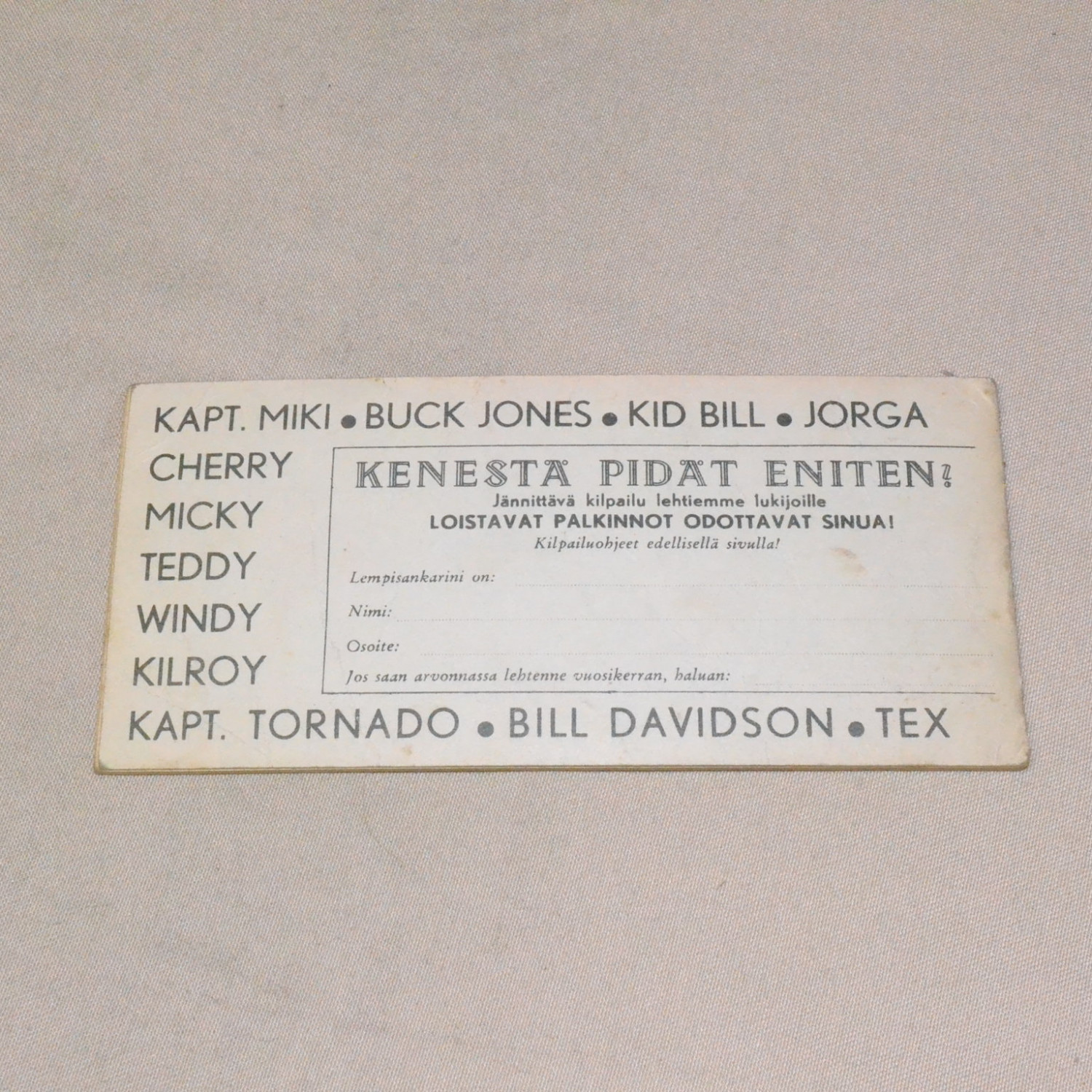 Tex liuska 03 - 1954 Verinen rajaseutu (2. vsk)